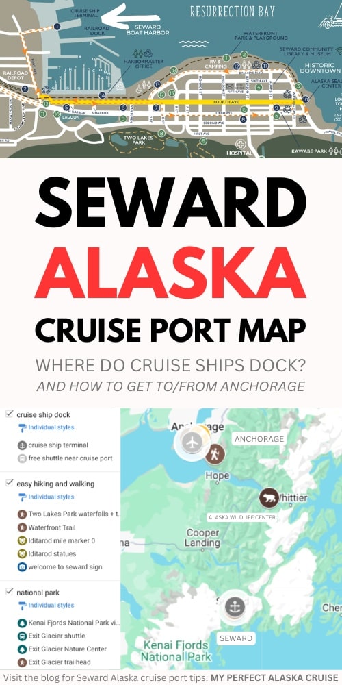 Seward cruise port map + where do cruise ships dock in Seward ...