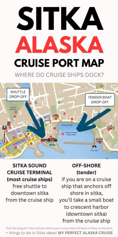 Sitka cruise port map + where do cruise ships dock in Sitka? Alaska ...
