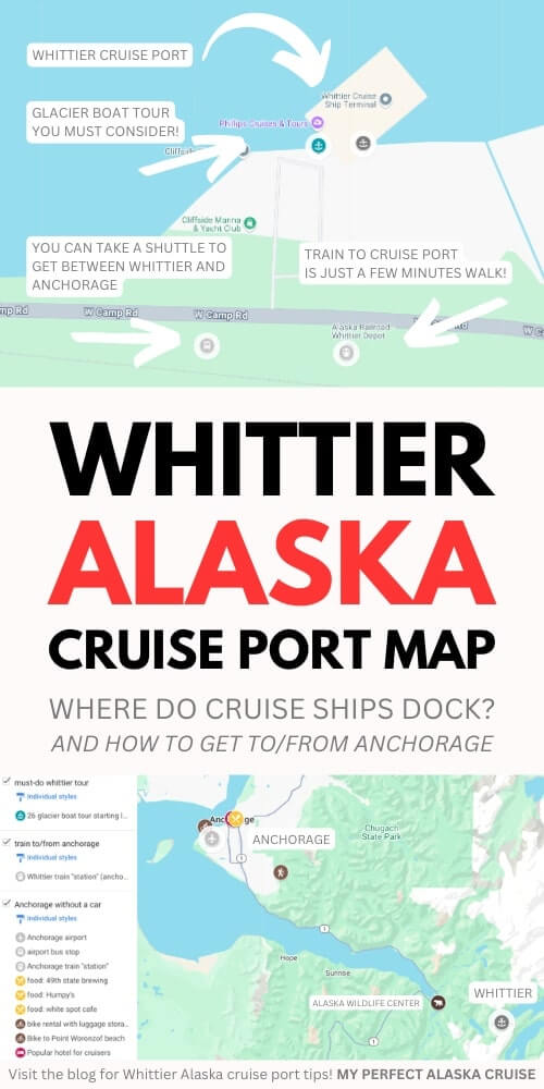 Whittier cruise port map + where do cruise ships dock in Whittier ...